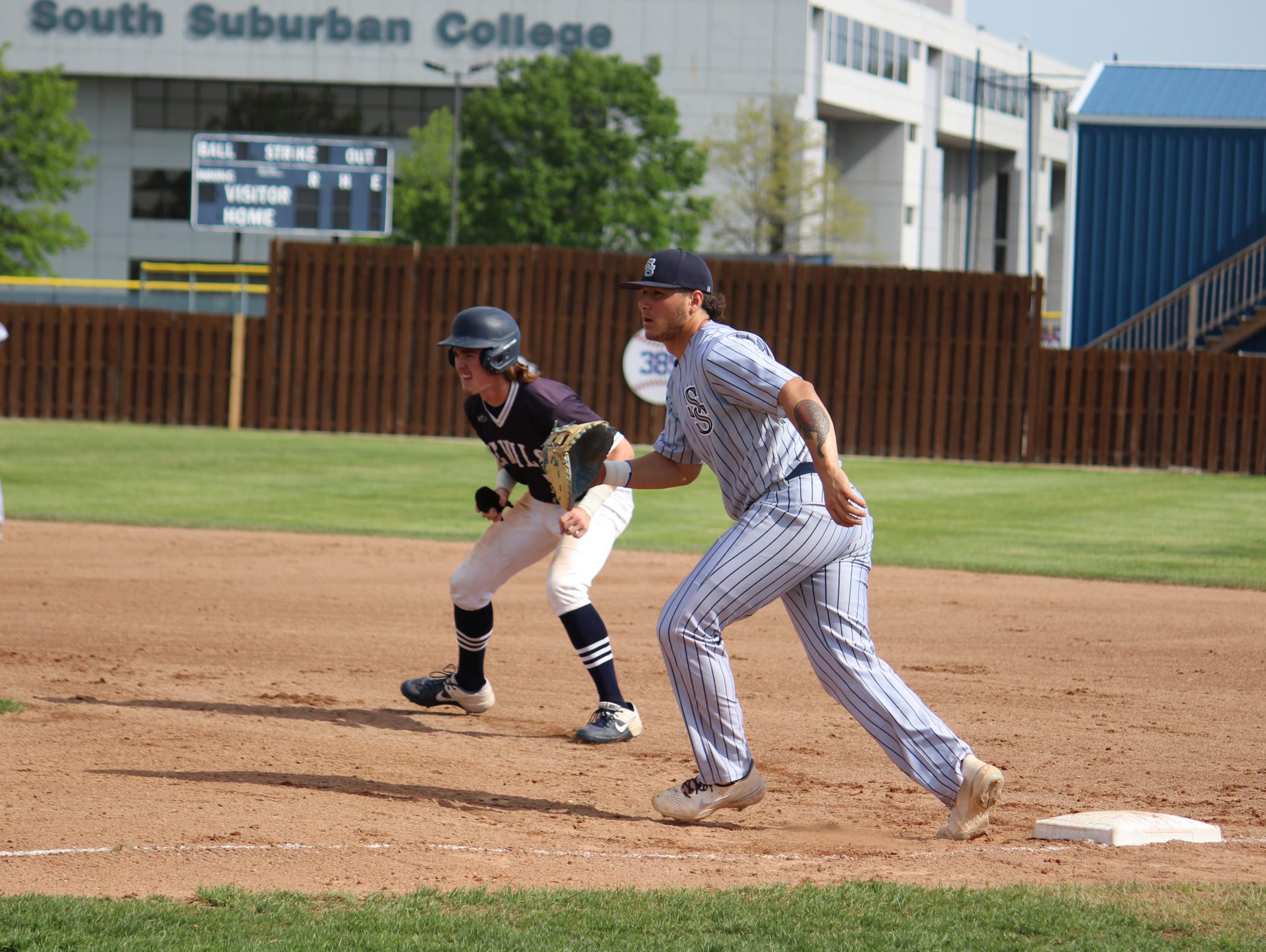 1st base defense | South Suburban College